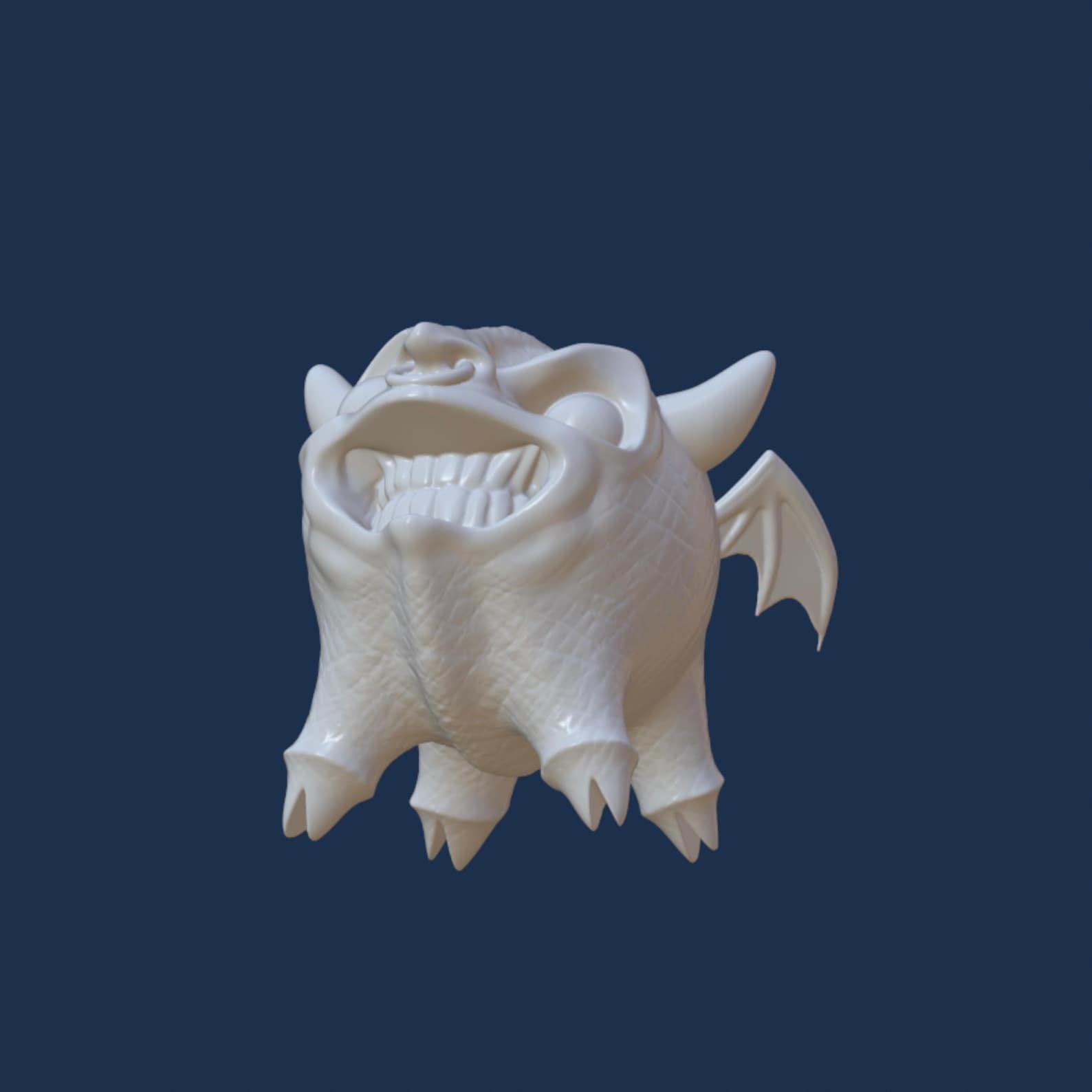 Demon Pig STL, 3D Digital File for 3D Printer, Demon Pig, Pig With ...