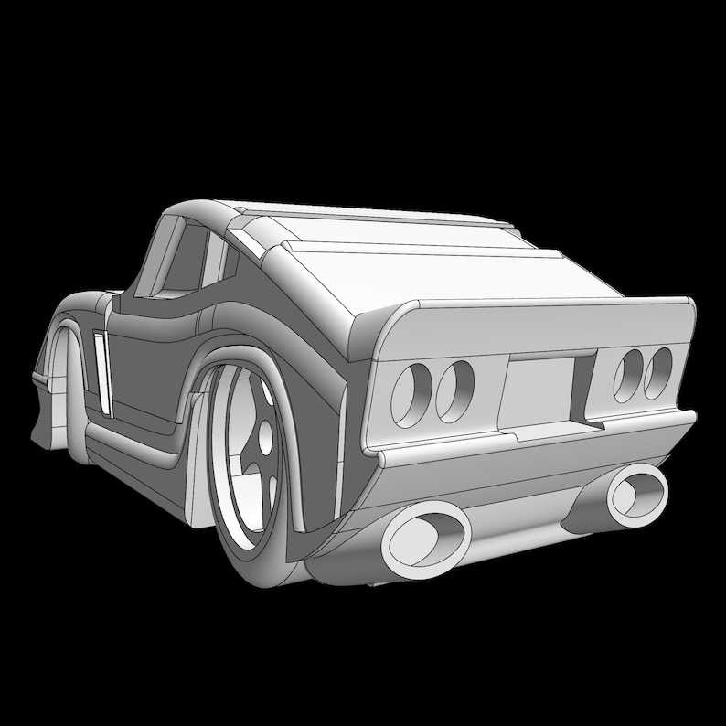 Sports Car, Cartoon Sports Car STL, 3D Asset, 3D Digital File for 3D ...