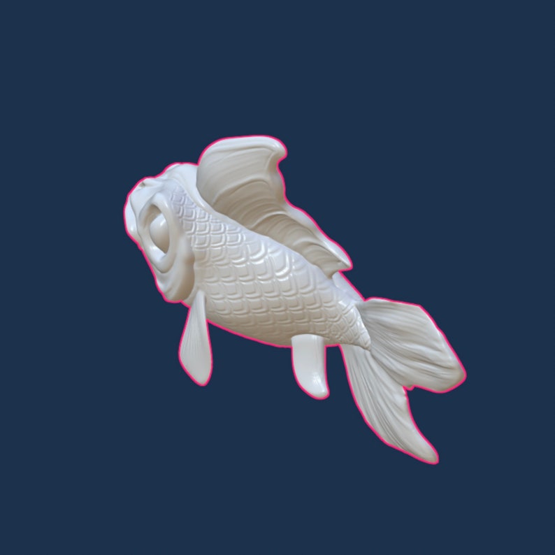 Cute Koi Fish, Cartoon Koi, STL File, Digital File for 3D Printing ...