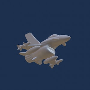 Cartoon Fighter Jet, Airplane STL, 3D STL File for 3D Printer, Original ...