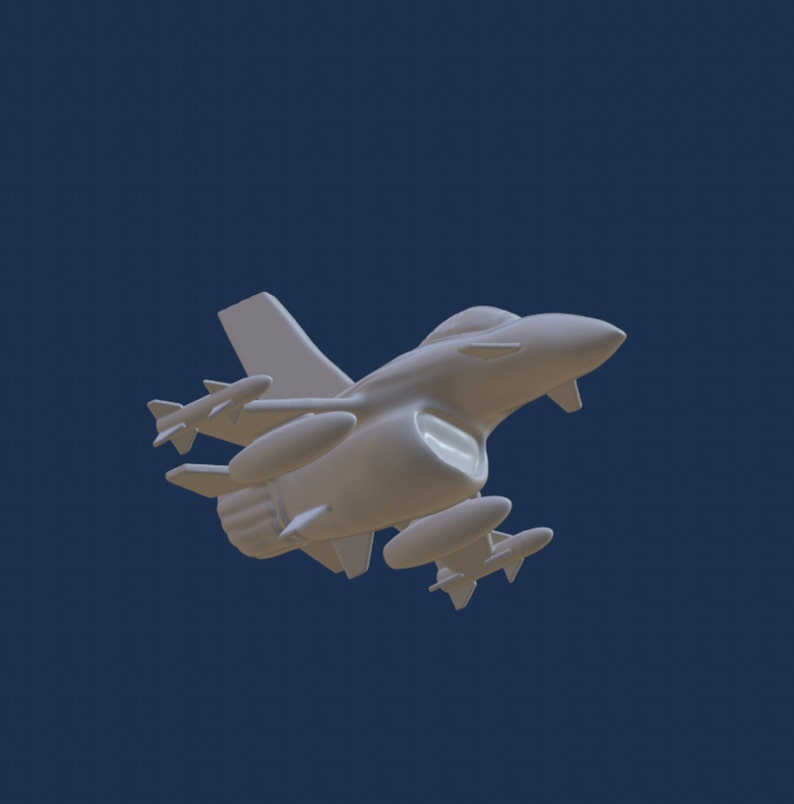 Cartoon Fighter Jet, Airplane STL, 3D STL File for 3D Printer, Original ...