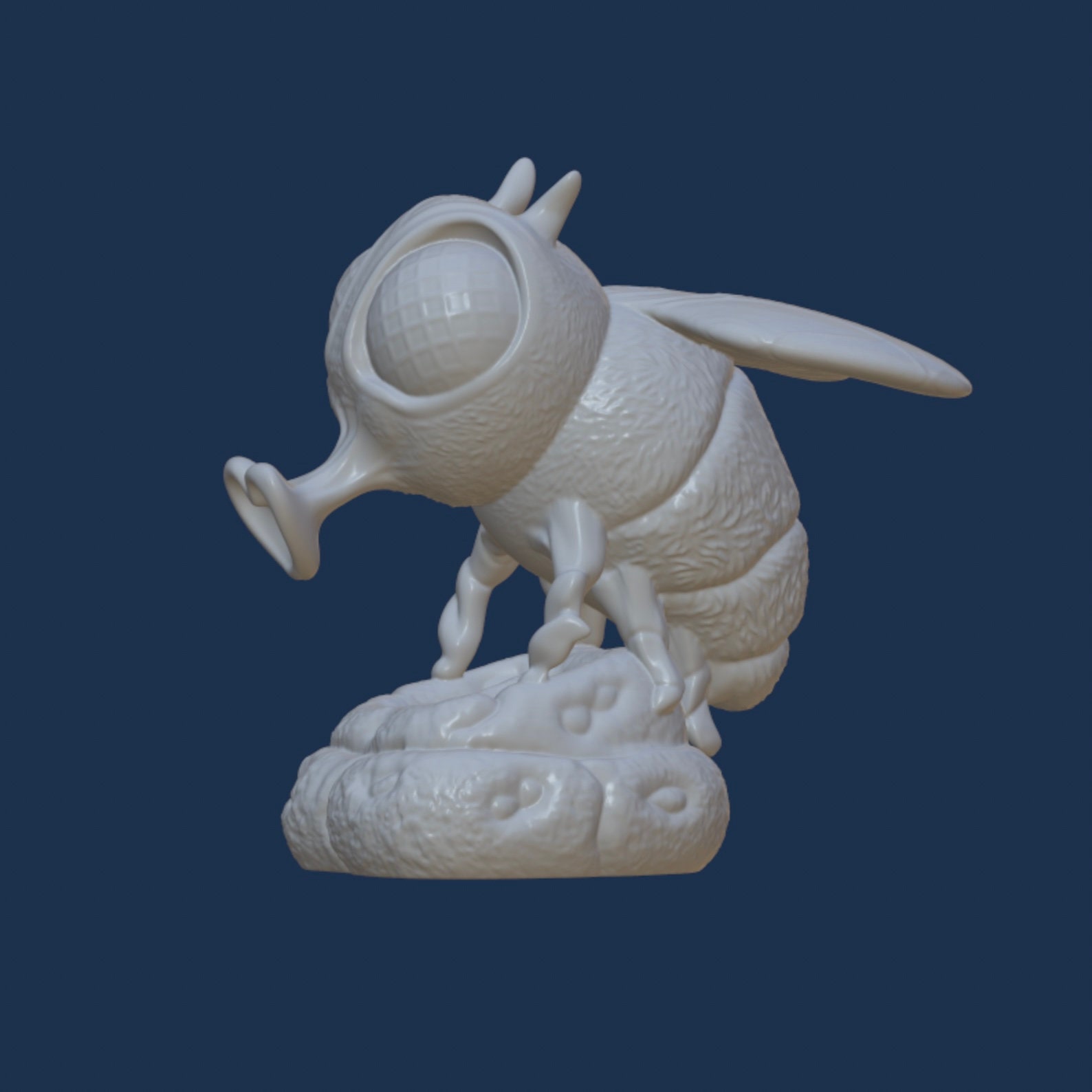 Cute Fly on Poop, STL Digital File for 3D Printing, Cute Fly, Poop ...