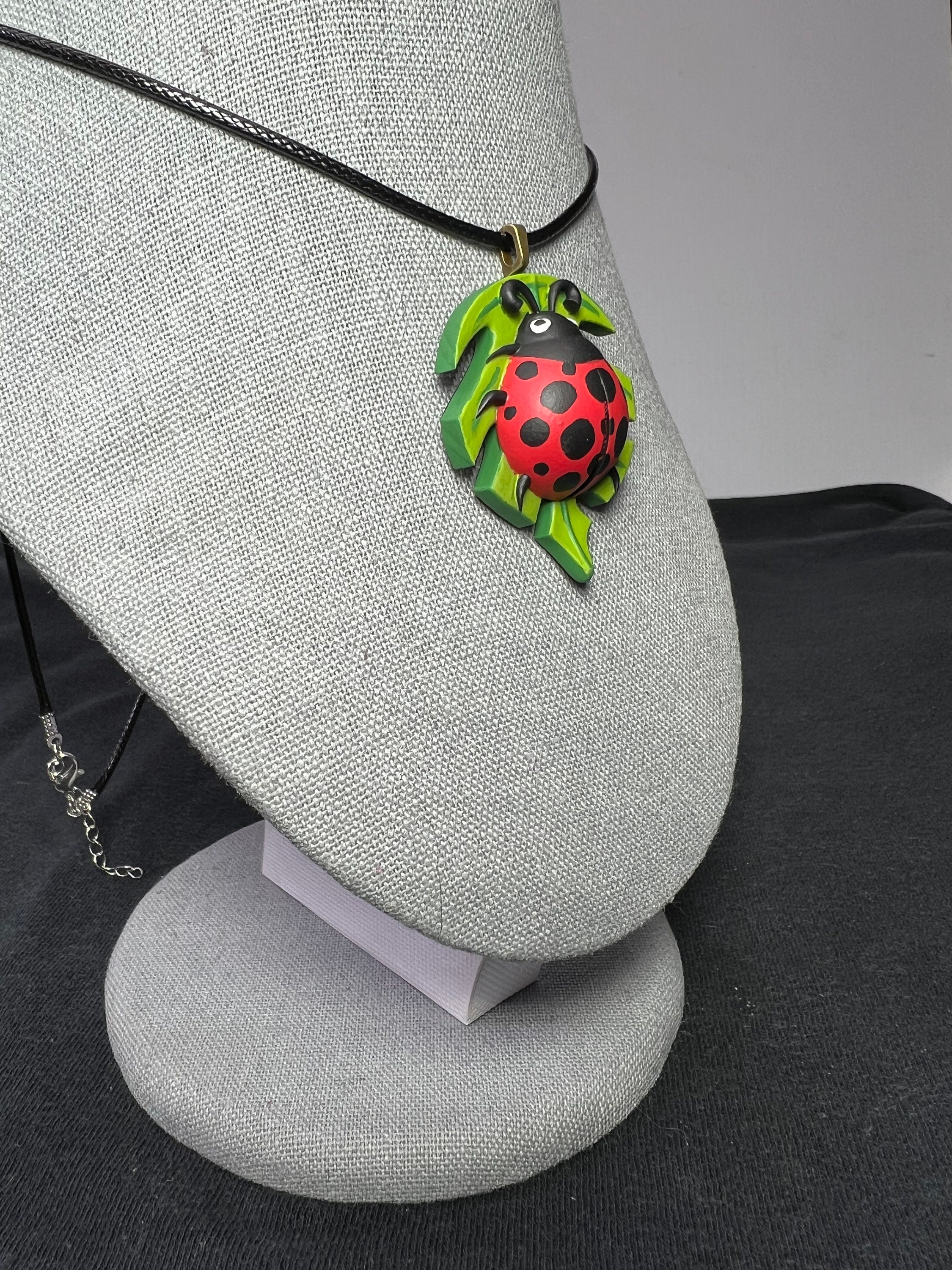 3D Printed Hand Painted Wearable Art, LADY BUG Pendant - Etsy