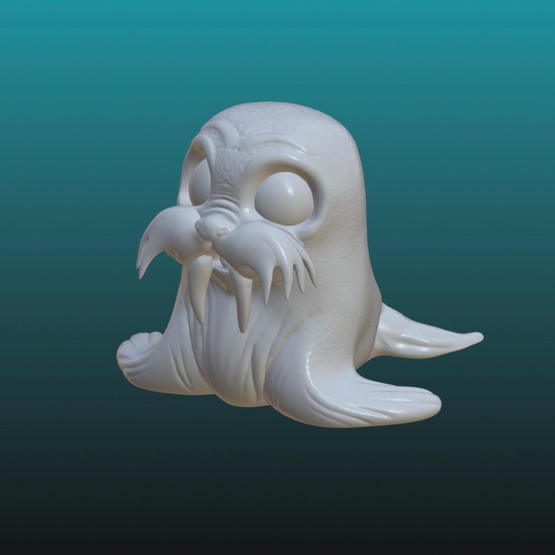 Cute Walrus STL, 3D Digital File for 3D Printing, Walrus, Seal, Aquatic ...