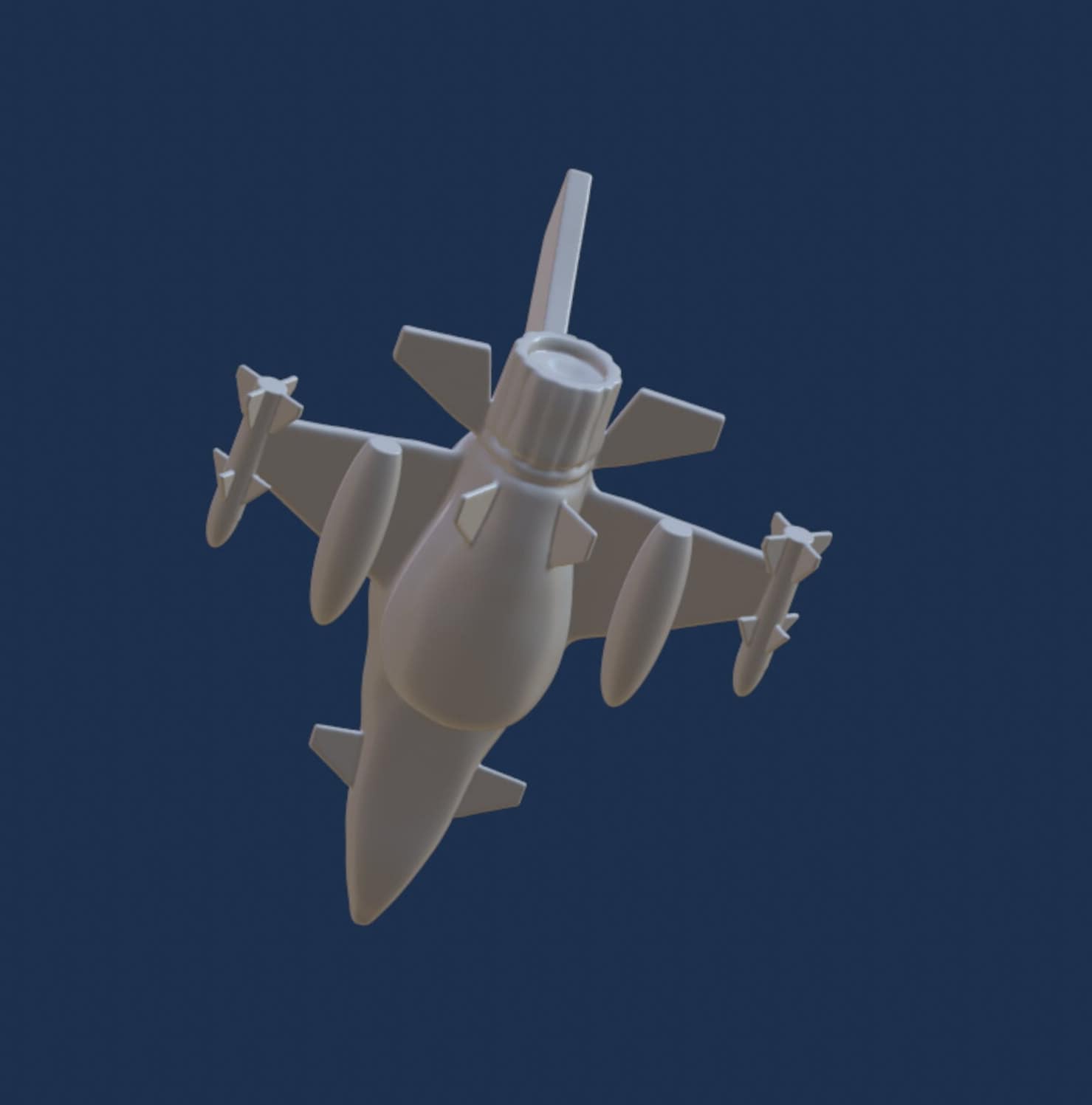 Cartoon Fighter Jet, Airplane STL, 3D STL File for 3D Printer, Original ...