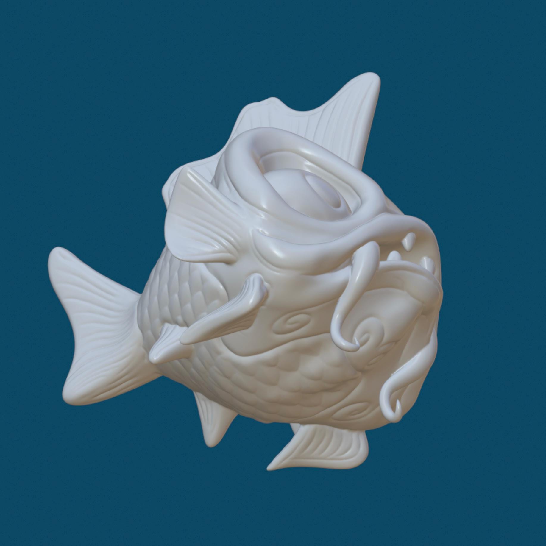 Cute Koi Fish STL, 3D Digital File for 3D Printer, Koi Fish, Cute Koi ...