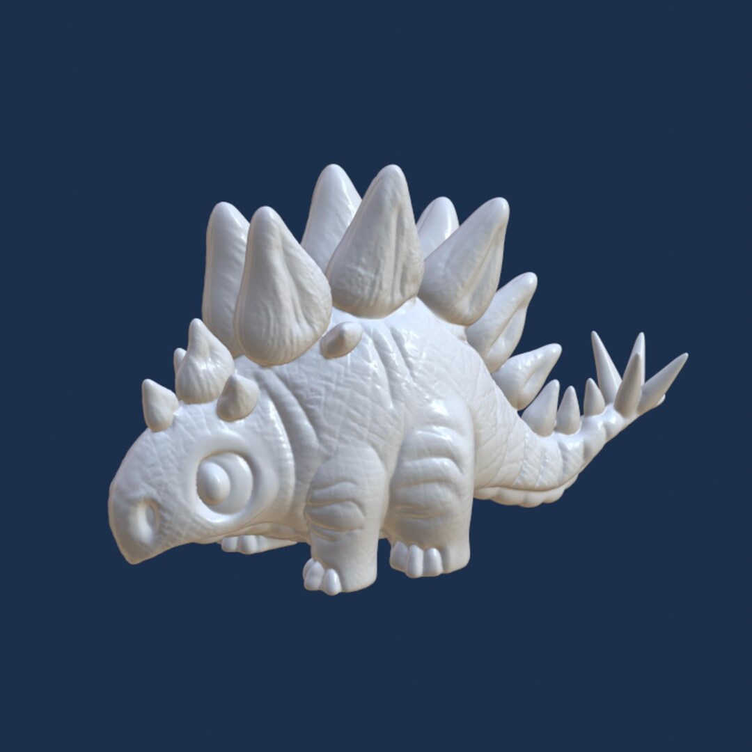 Cute Stegosaurus Dinosaur STL, 3D Digital File for 3D Printing ...