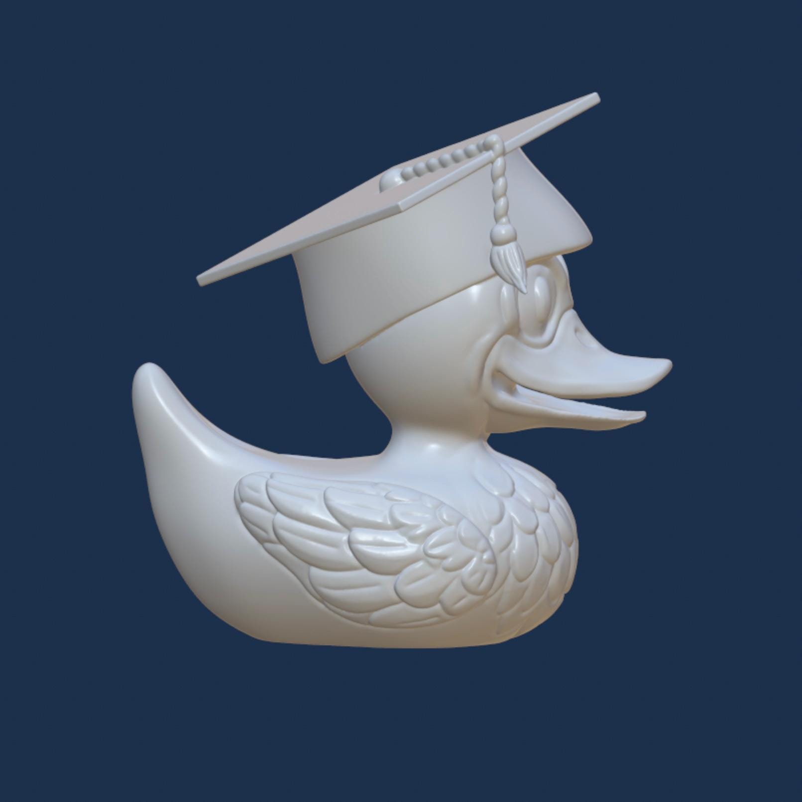 Graduate Duck STL, 3D Digital File for 3D Printing, Rubber Ducky Style ...
