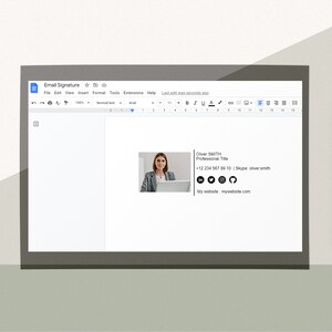 Gmail Email Signature Template, Modern Email Signature Clickable ...