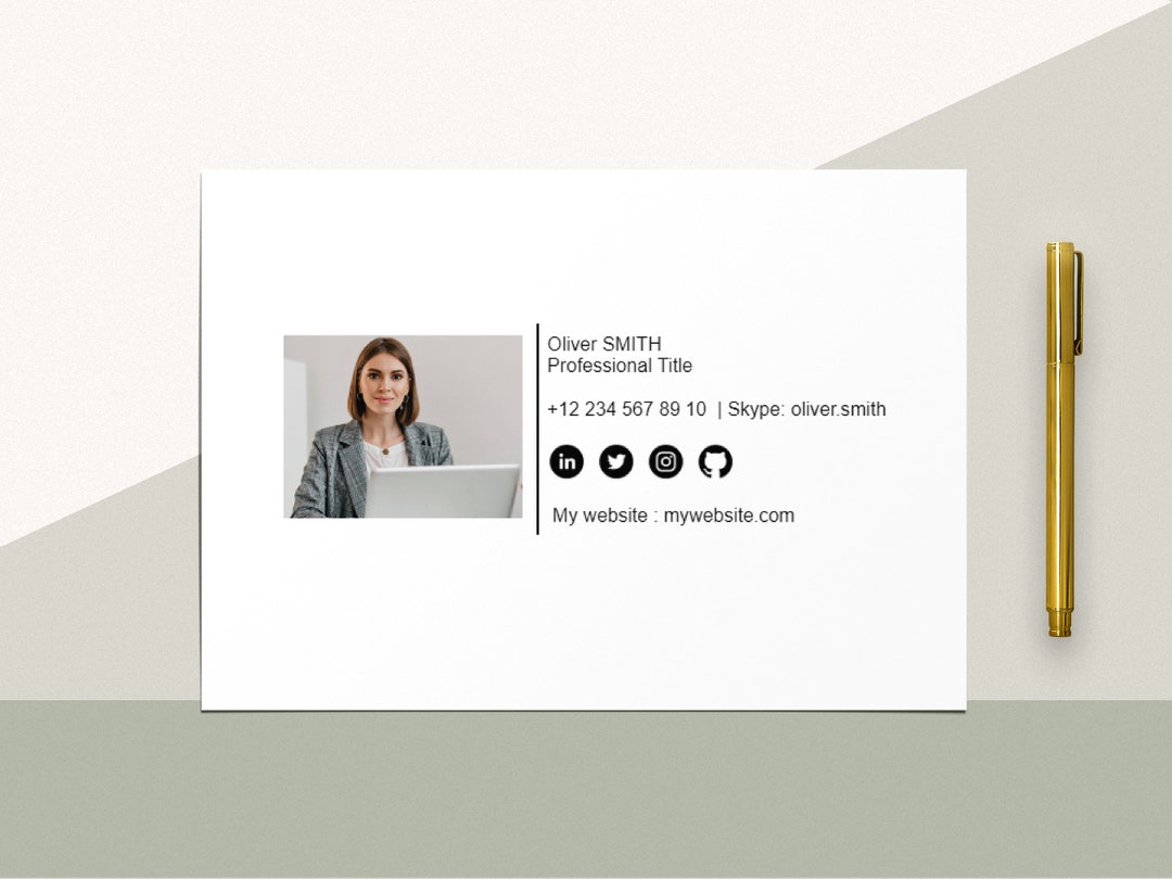 Gmail Email Signature Template, Modern Email Signature Clickable ...