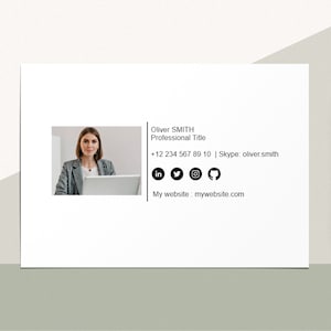 Gmail Email Signature Template, Modern Email Signature Clickable ...