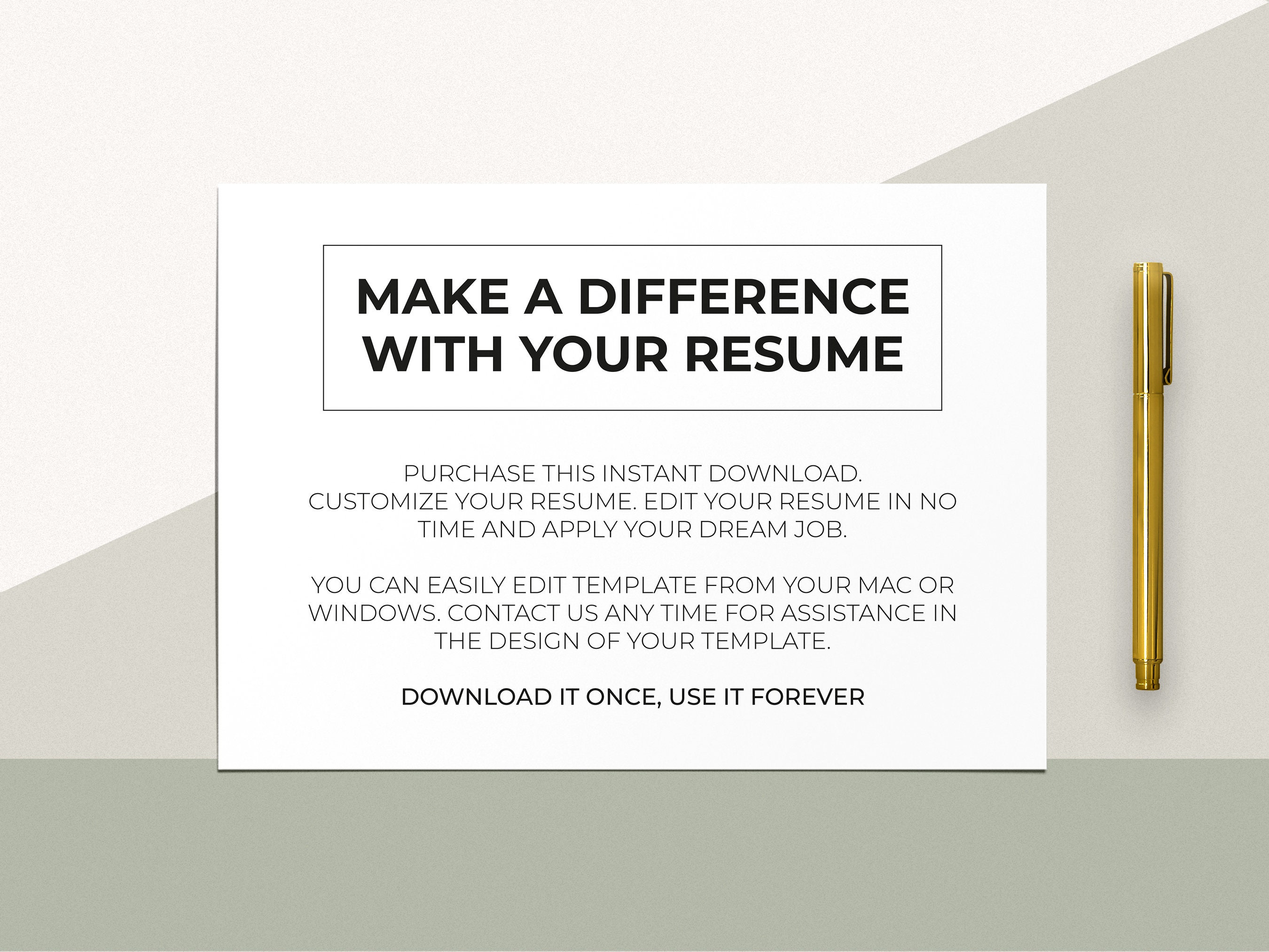 Modern Resume Template Resume Template Professional Resume - Etsy Australia