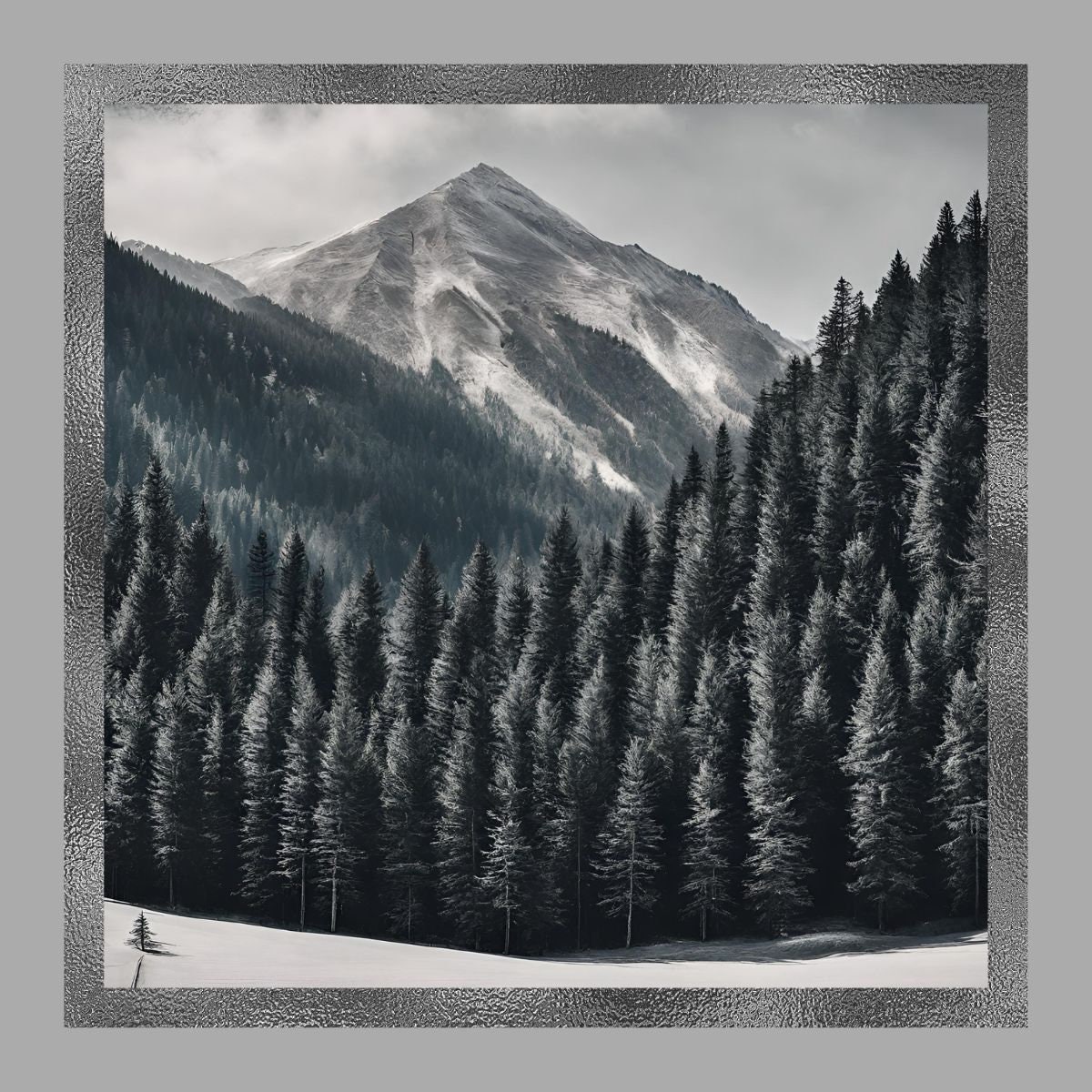 Mountainside Covered in Pines Digital Print - Etsy