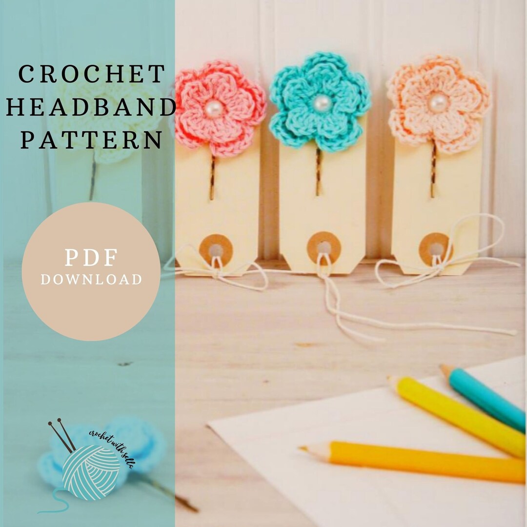 Handmade Hair Grip Clip Pattern Hand Crocheted Flower Hair Colourful ...