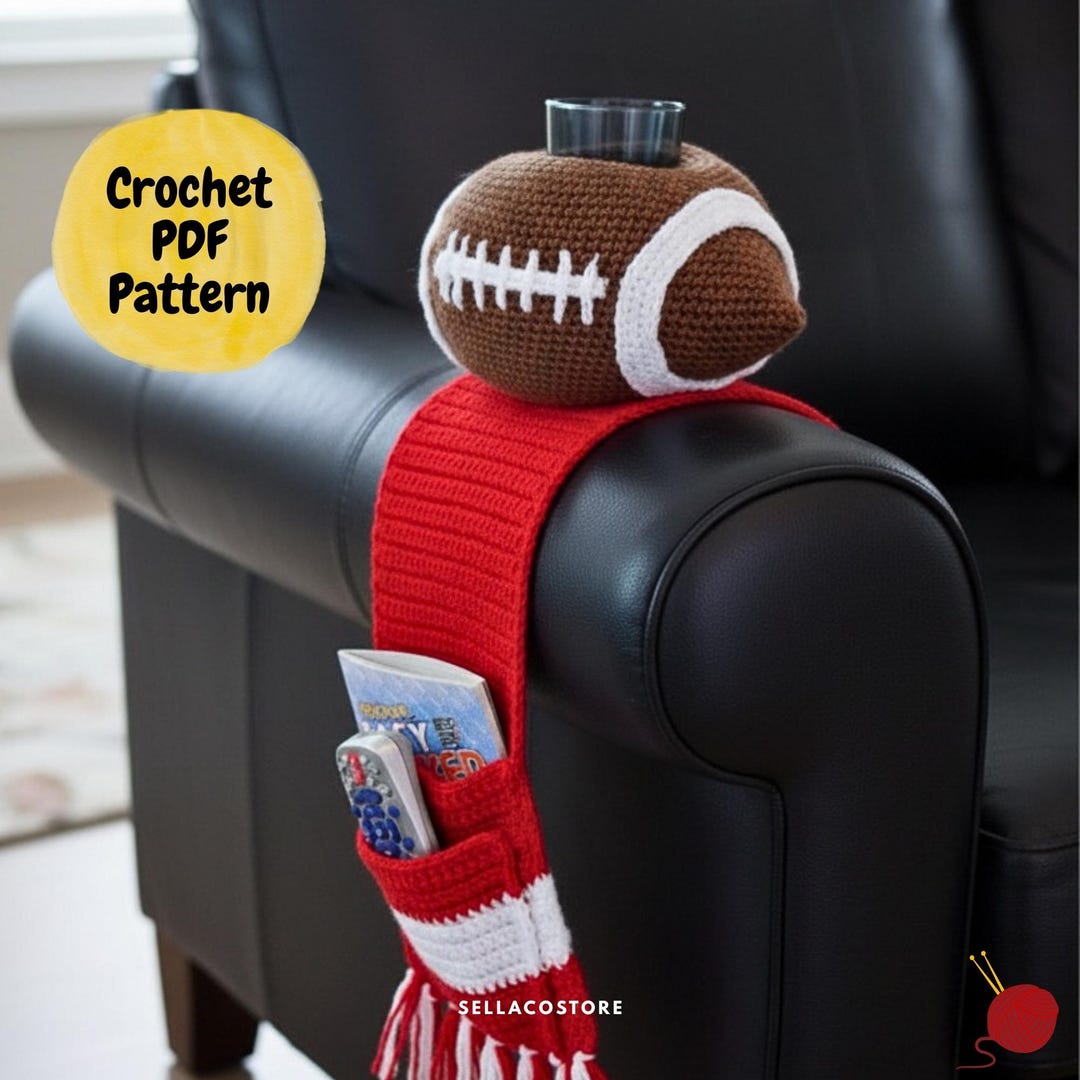 Football Sofa Caddy Crochet Pattern, Father's Day Gift (PDF Pattern) - Etsy