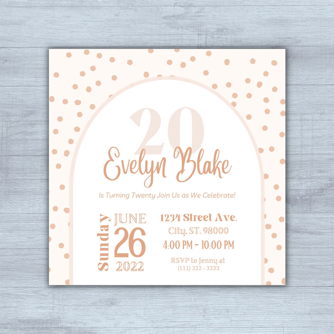 Simple Birthday Invitation *digital File* - Etsy