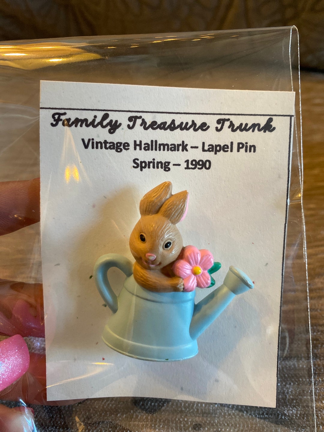 Vintage Hallmark Bunny Pin: 1990s Collectible Brooch, Easter Spring ...
