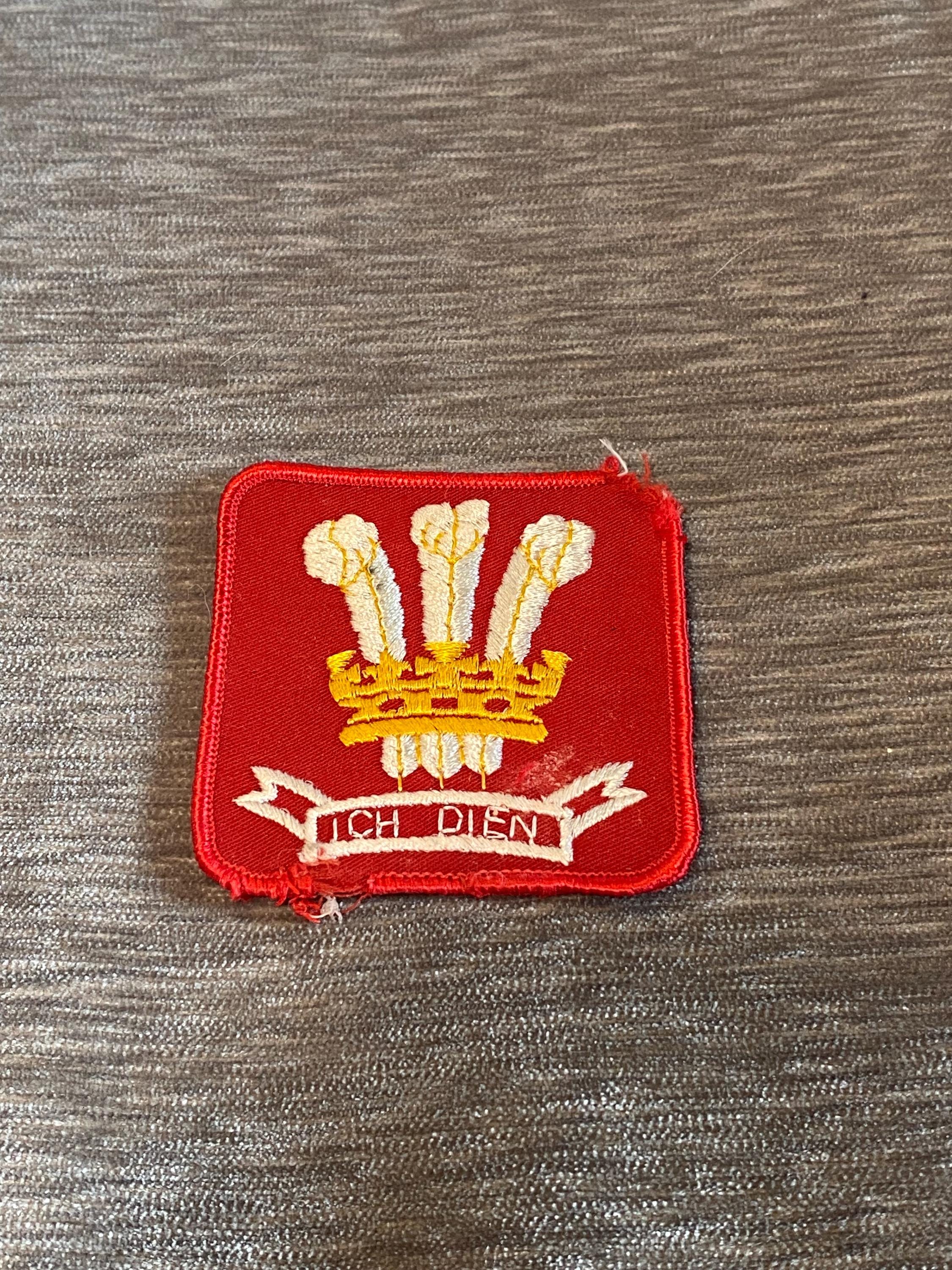 Vintage Prince of Wales Feathers Patch – ICH DIEN, Red Canvas - Etsy