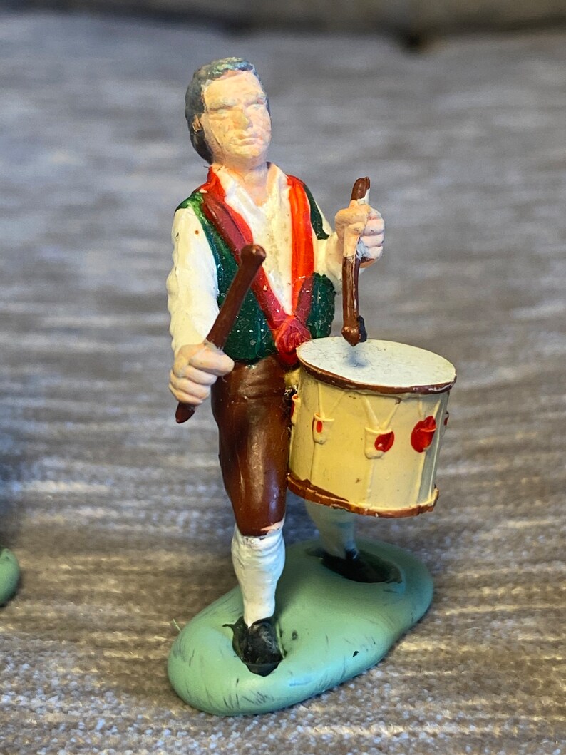 Vintage Miniature Toy Soldier Set – Pipe, Drum, Flute, 2" Tall - Etsy