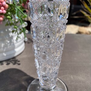 Cut Glass Vase - Early American - Prescut Glass - Harvard Cane Pattern ...