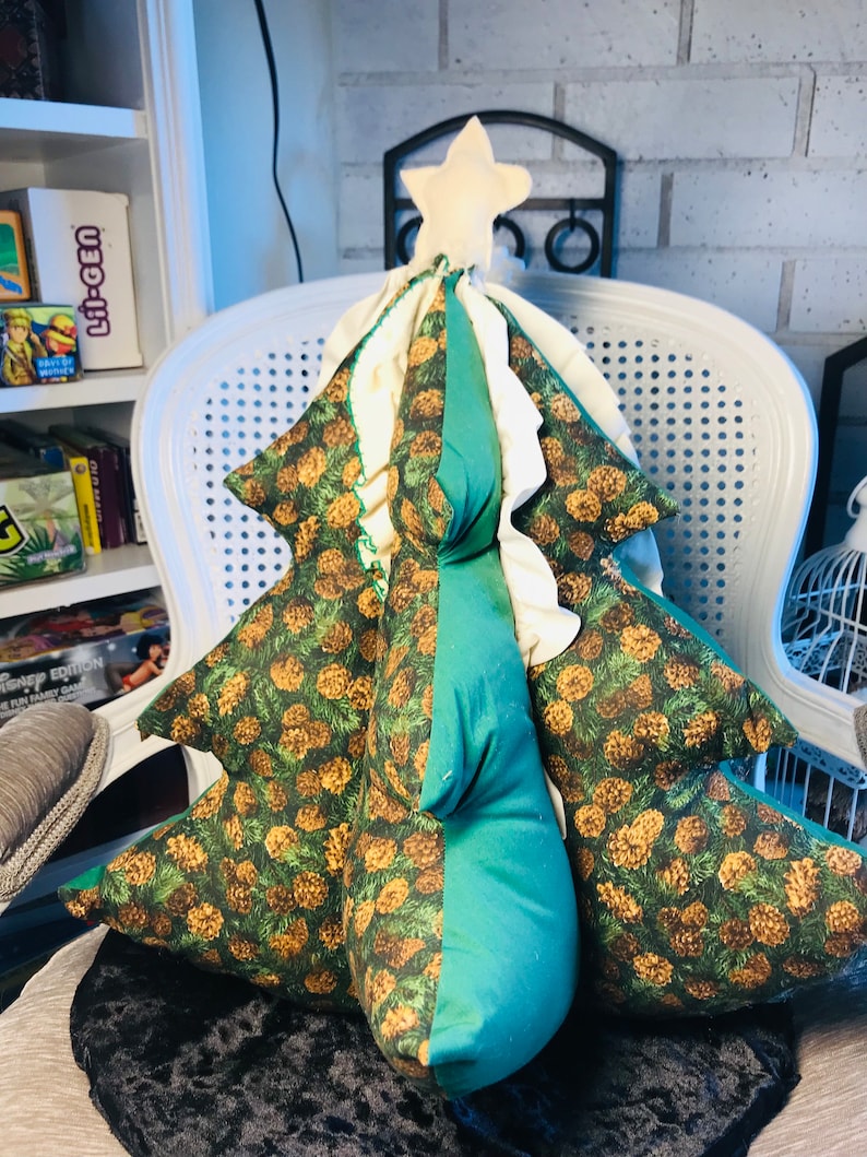 Vintage 1980's Stuffed Fabric Christmas Tree 3D - Etsy