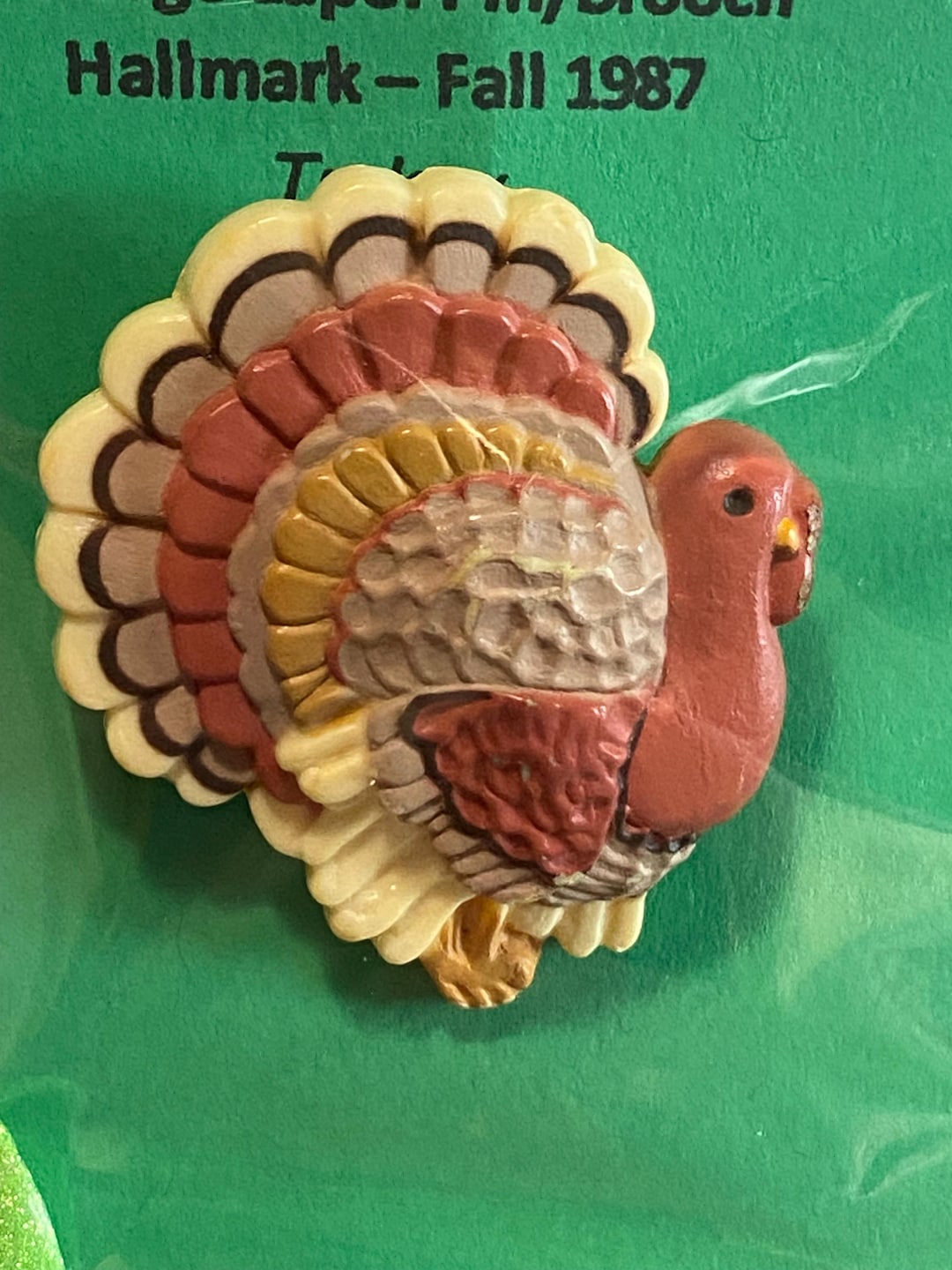 Vintage Hallmark Tom the Turkey Brooch: 1987 Thanksgiving Lapel Pin - Etsy