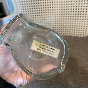 Vintage 1966 Snoopy Clear Glass Money Bank United Feature Syndicate ...