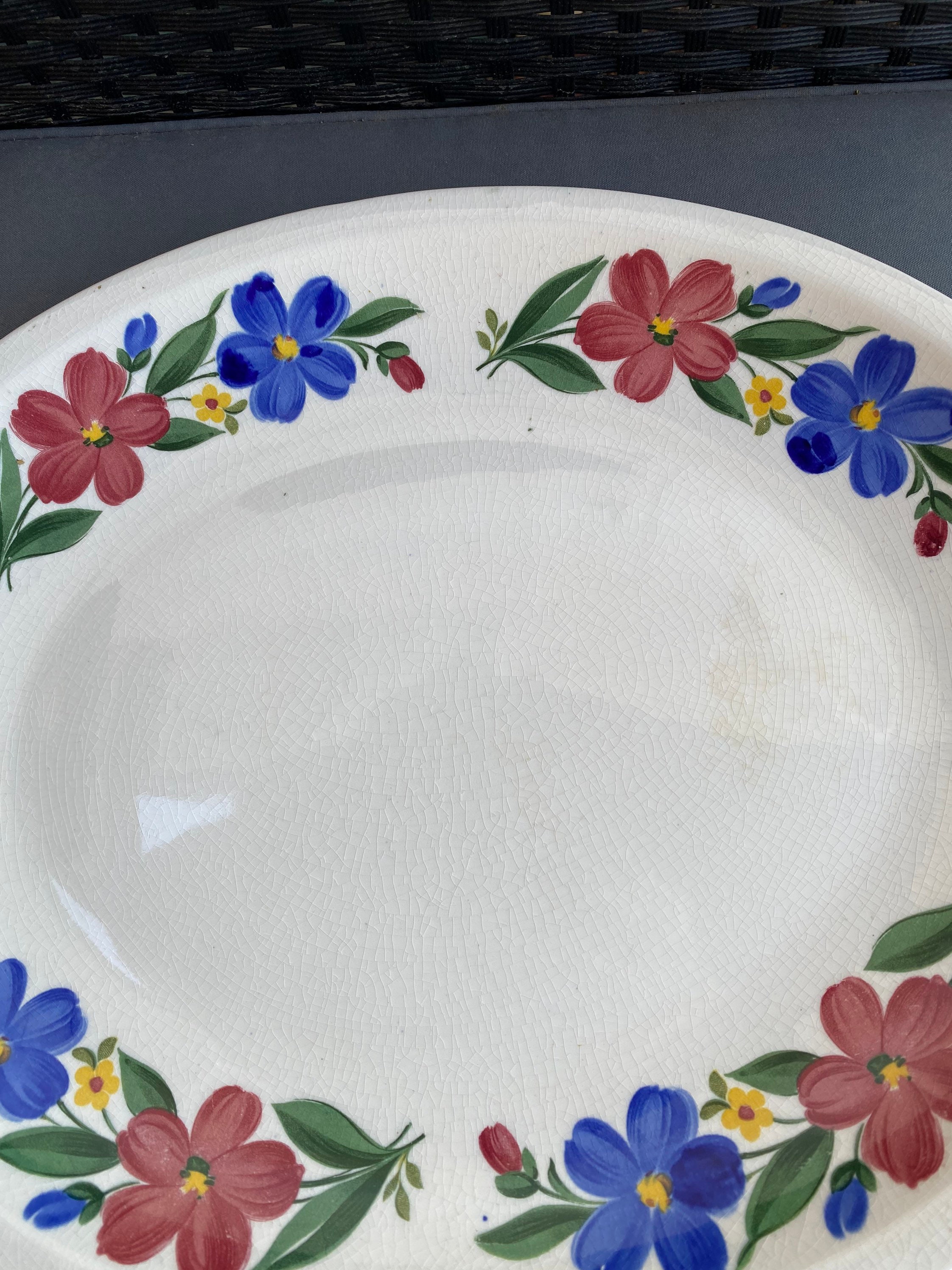 Vintage Paden City Shenandoah Ware Platter: Hand-painted Morning Glory ...