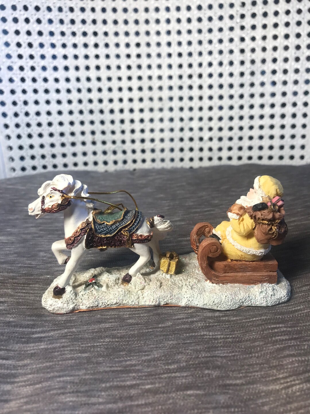 Vintage K's Collection Ceramic Santa Sleigh Figurine - 5.25" - Etsy