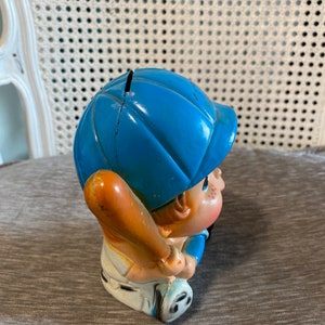 Vintage - 1970's - Hard Plastic - Vinyl - Boy Baseball Player - Piggy ...