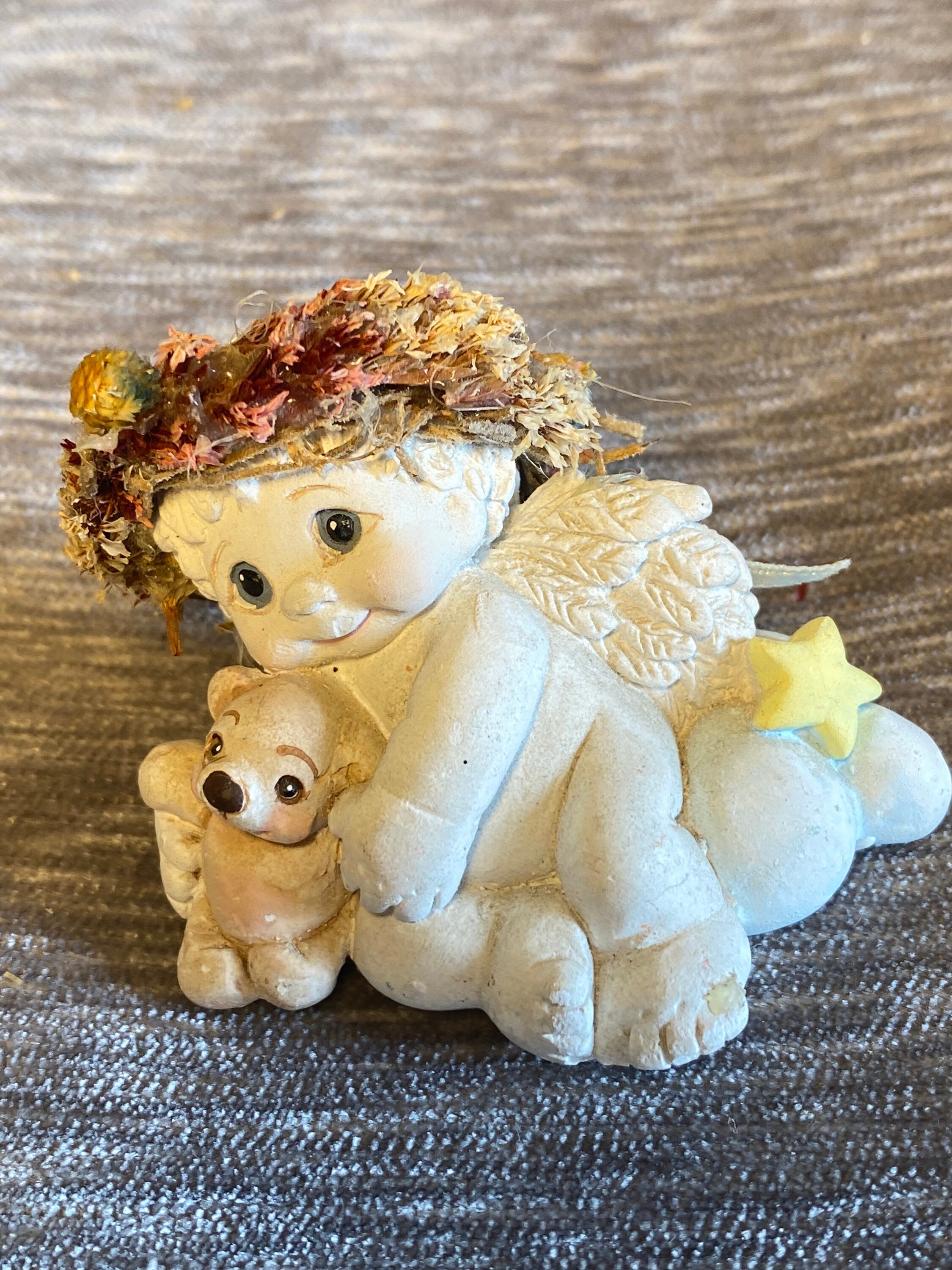 Vintage Dreamsicles Figurine: "cuddle Up" Angel Cherub With Teddy Bear ...