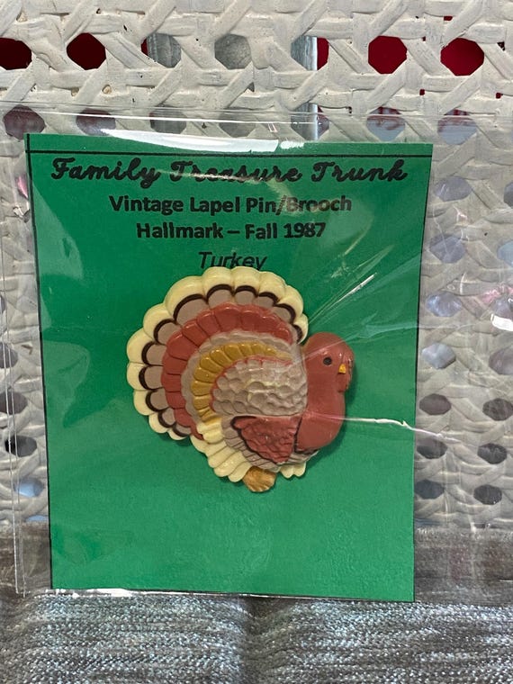 Vintage Hallmark Tom the Turkey Brooch: 1987 Thanksgi… - Gem