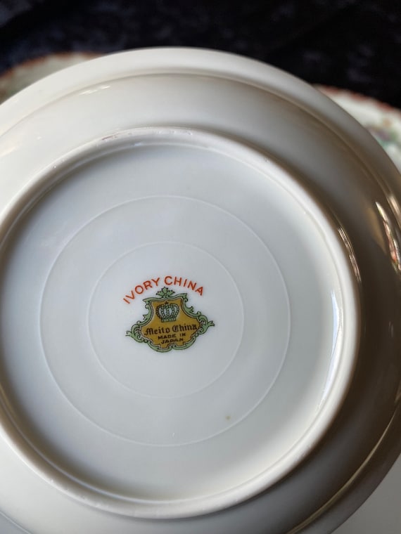 Logotipo De Meito China Vintage Hand Painted Japan Meito China Dinner