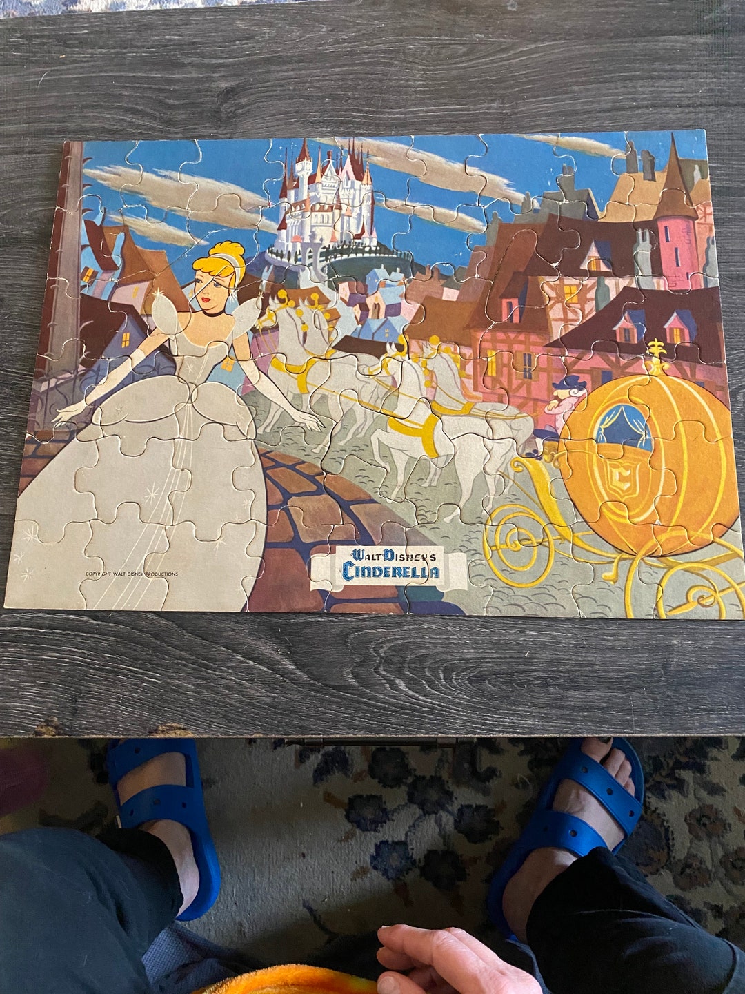 Vintage 1960s Disney Jigsaw Puzzle Jaymar Walt Disney's Cinderella ...