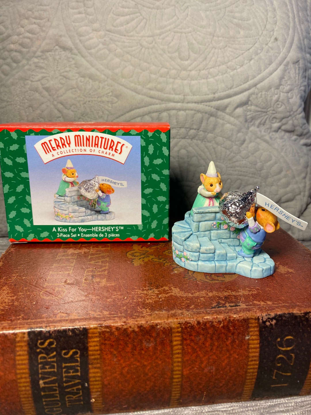 Vintage Hallmark Merry Miniatures: Hershey's Kiss Mouse Set - Etsy