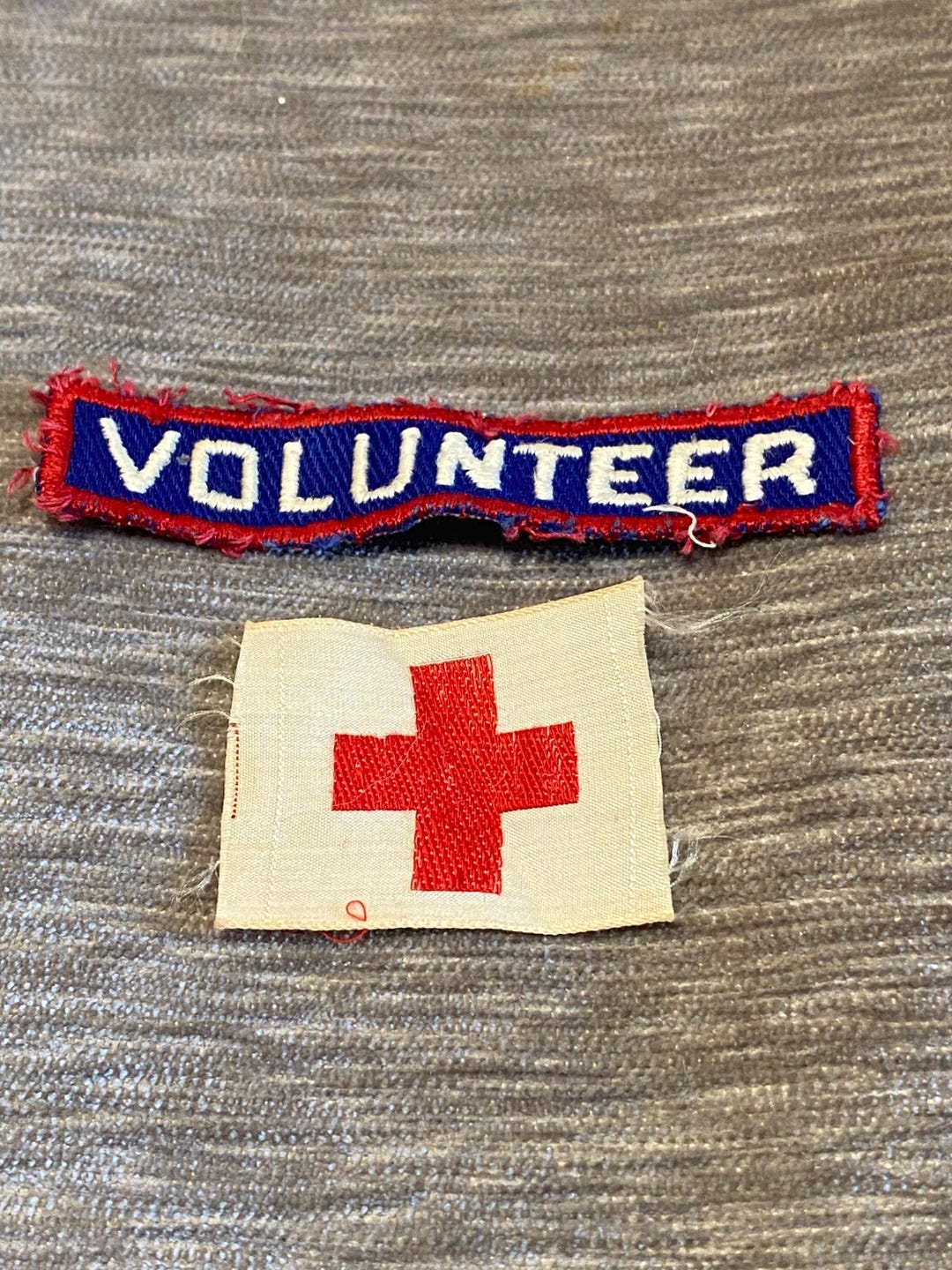 Vintage - 1920's - Red Cross Patches - Volunteer Patch (3 1/2" Wide X 3 ...