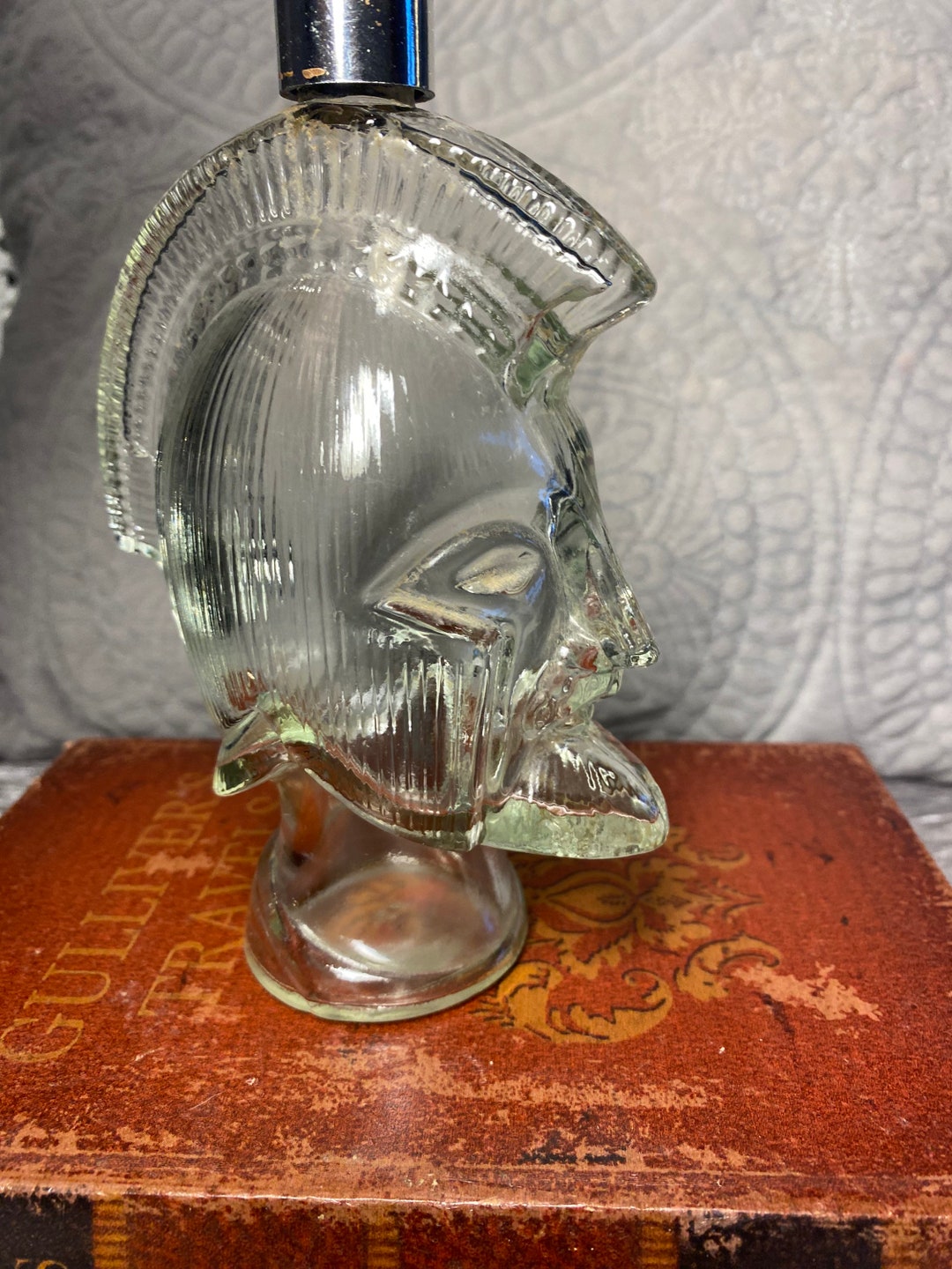 Vintage - Circa 1960's - Avon Bottle - Clear Glass - Spartan Warrior ...