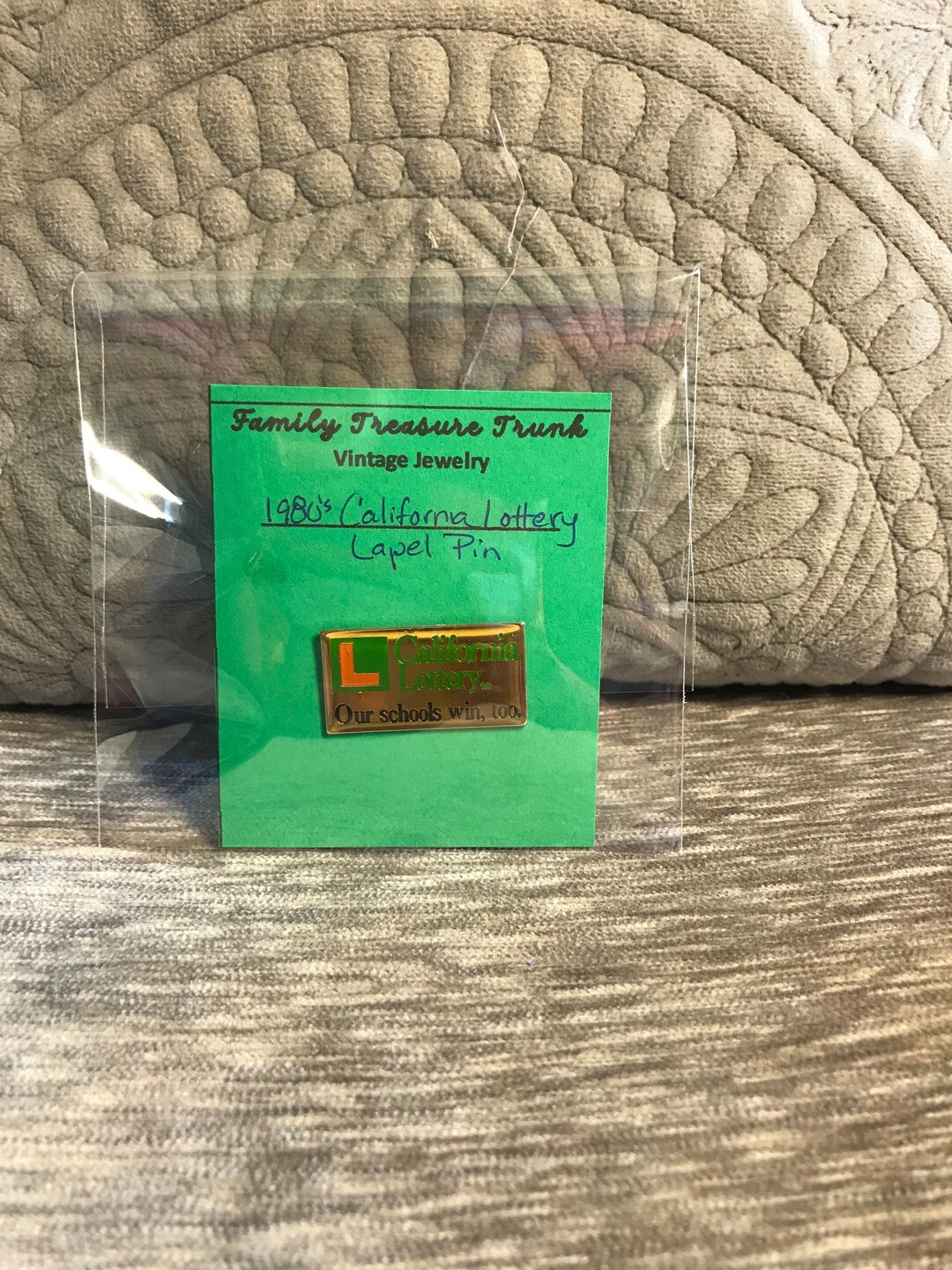 Vintage 1980s California Lottery Lapel Pin - Etsy
