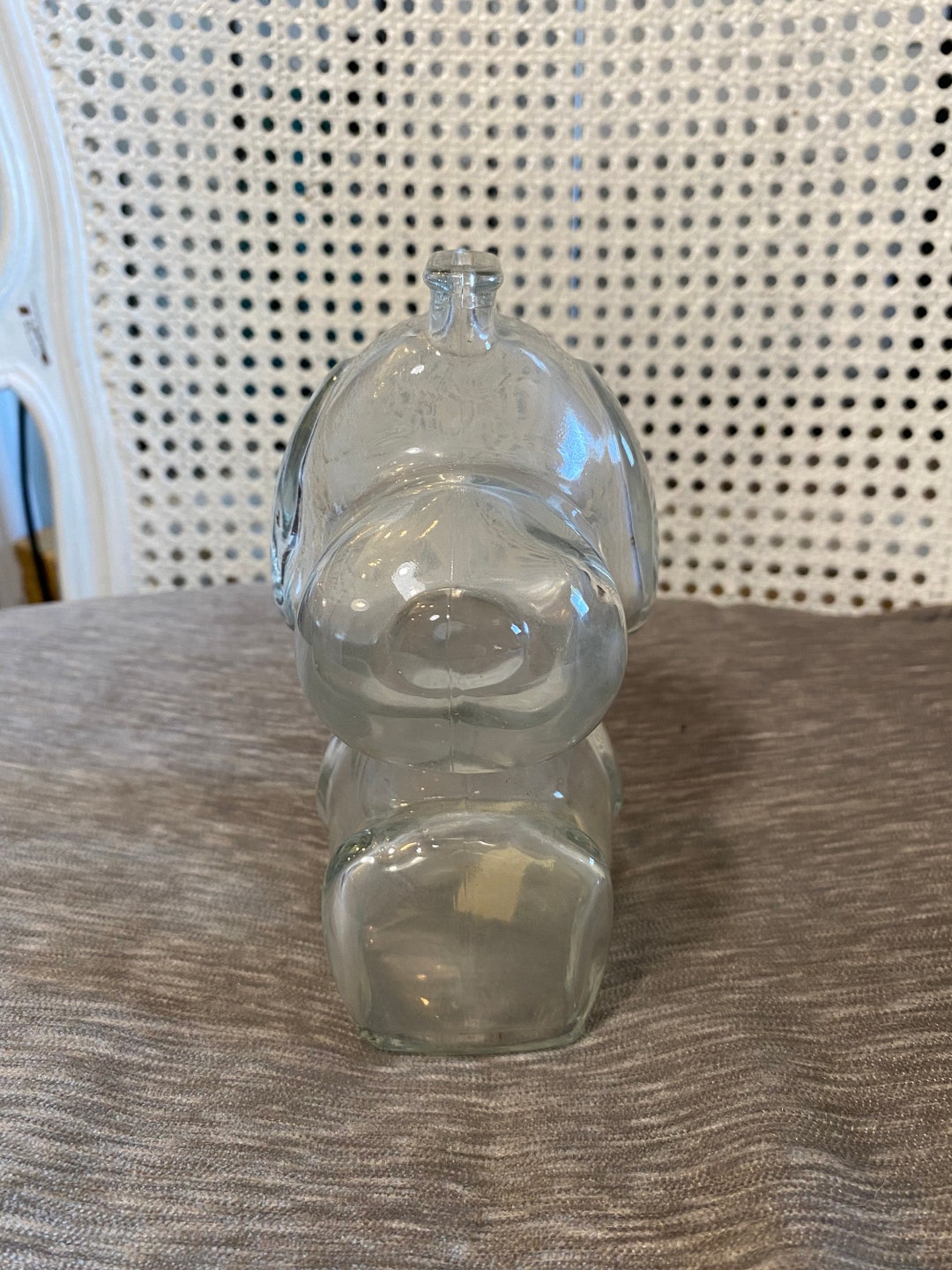 Vintage 1966 Snoopy Clear Glass Money Bank United Feature Syndicate ...