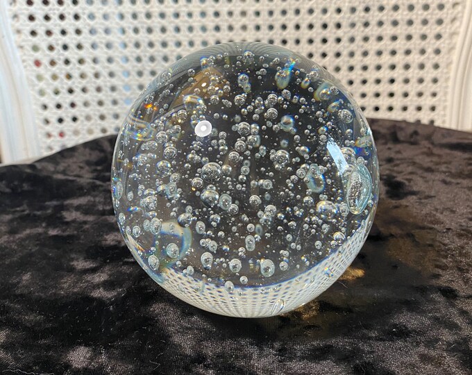 Vintage - 1970's - 4 Inch Sphere - Heavy - Clear Glass - Art - Ball ...