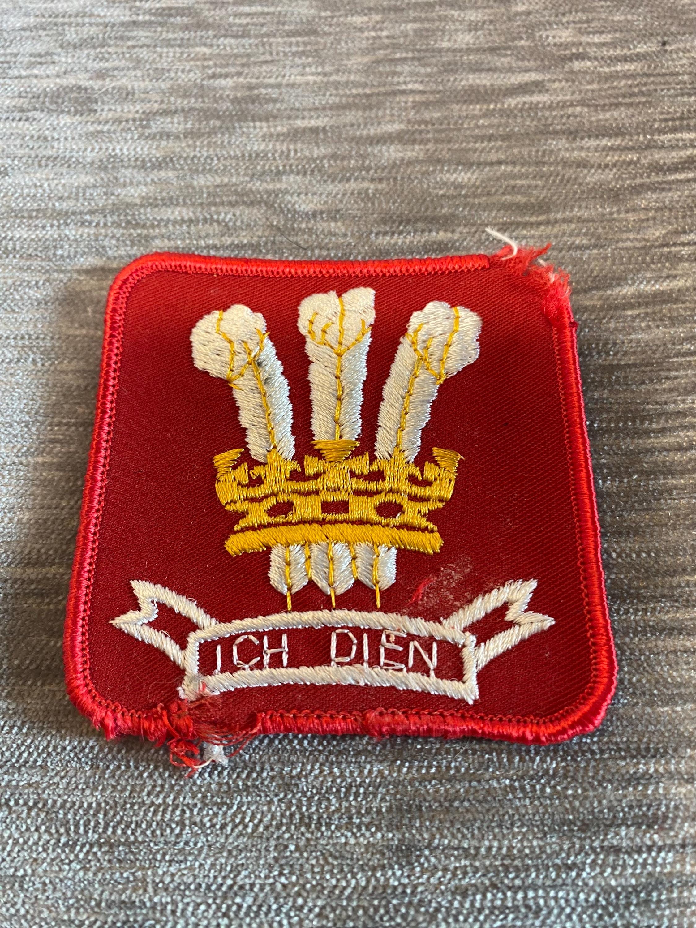 Vintage Prince of Wales Feathers Patch – ICH DIEN, Red Canvas - Etsy