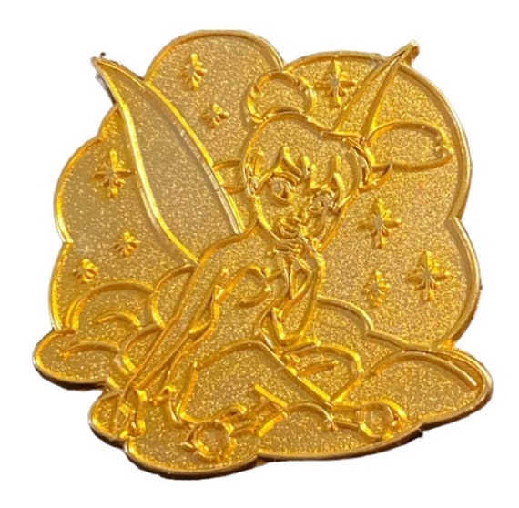 Rare All Gold Tinker Bell Disney Trading Pin - Gem