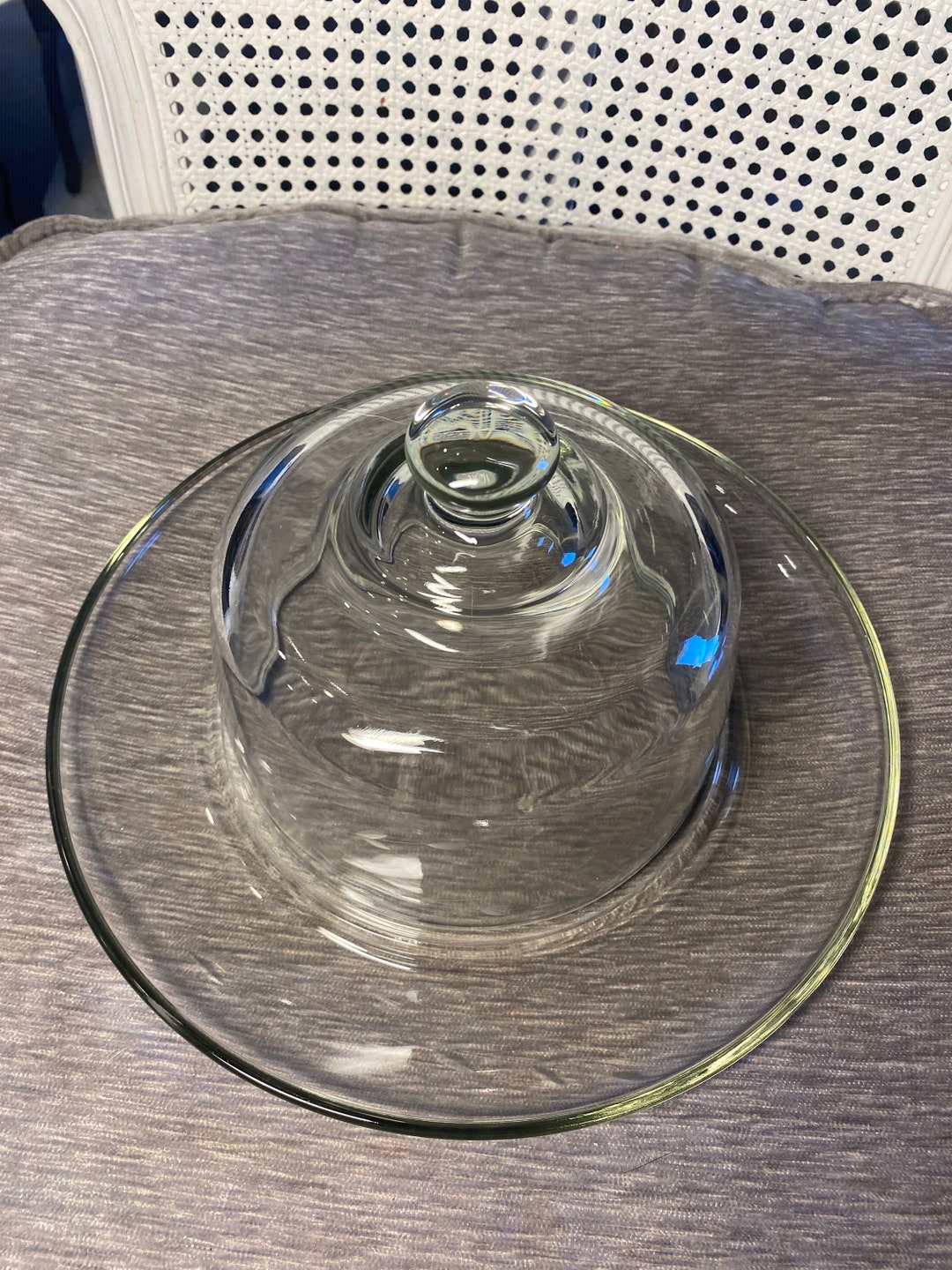 Vintage Princess House Crystal Cheese Plate With Cloche (11" Diameter ...