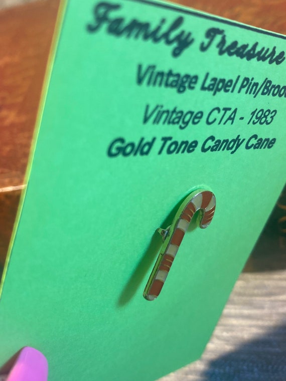 Vintage - 1983- Collectible- CTA - Candy Cane Lapel P… - Gem