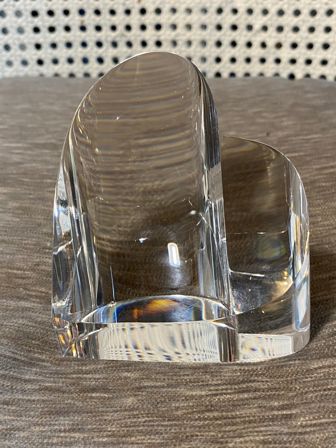 Vintage - 1980's - Crystal - 3D Heart - Paperweight - Unsigned - Signed ...