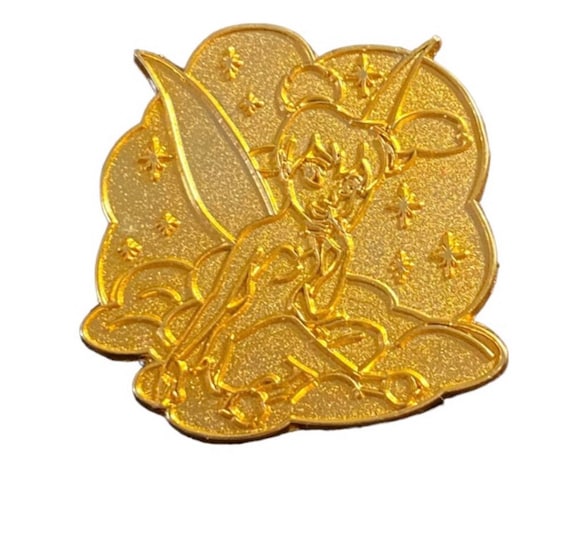 Rare All Gold Tinker Bell Disney Trading Pin - Gem