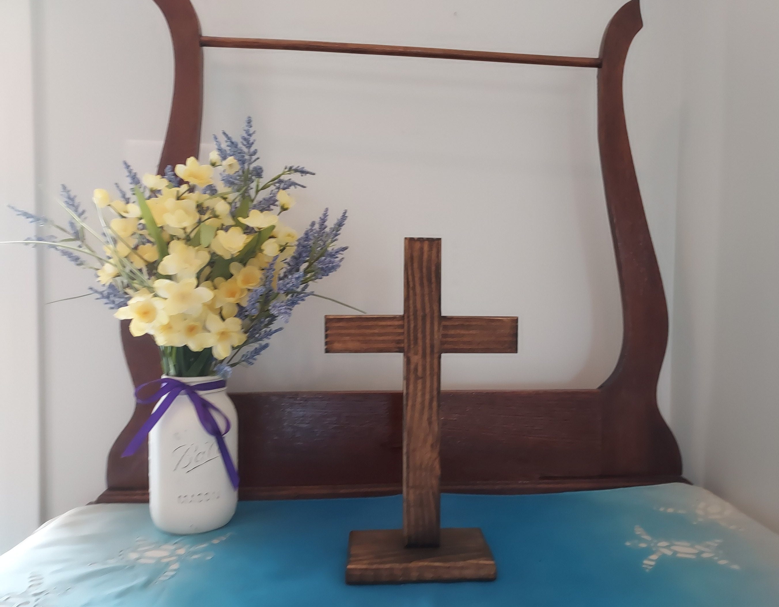 Rustic Wood Cross Tabletop Cross Decorative Wooden Cross Christian ...
