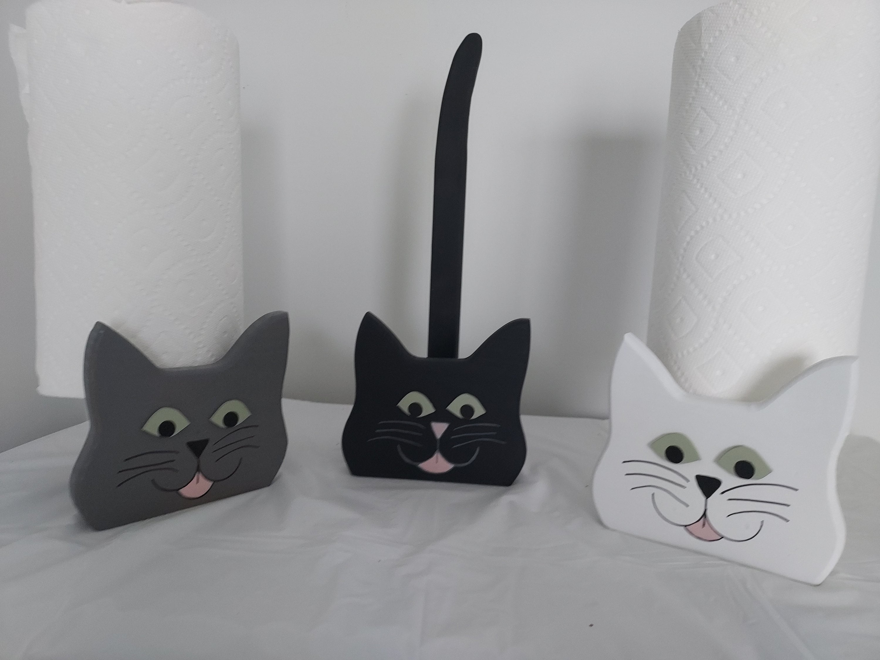 Decorative Paper Towel Holder Cat Decor Toilet Paper Holder - Etsy