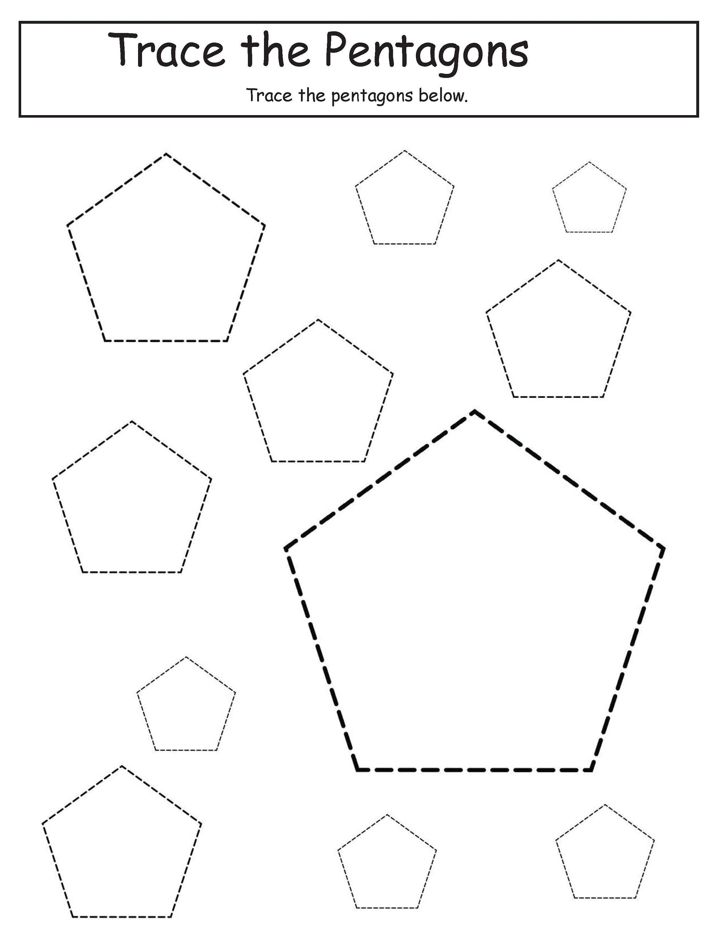 Shape Tracing Worksheet - Etsy