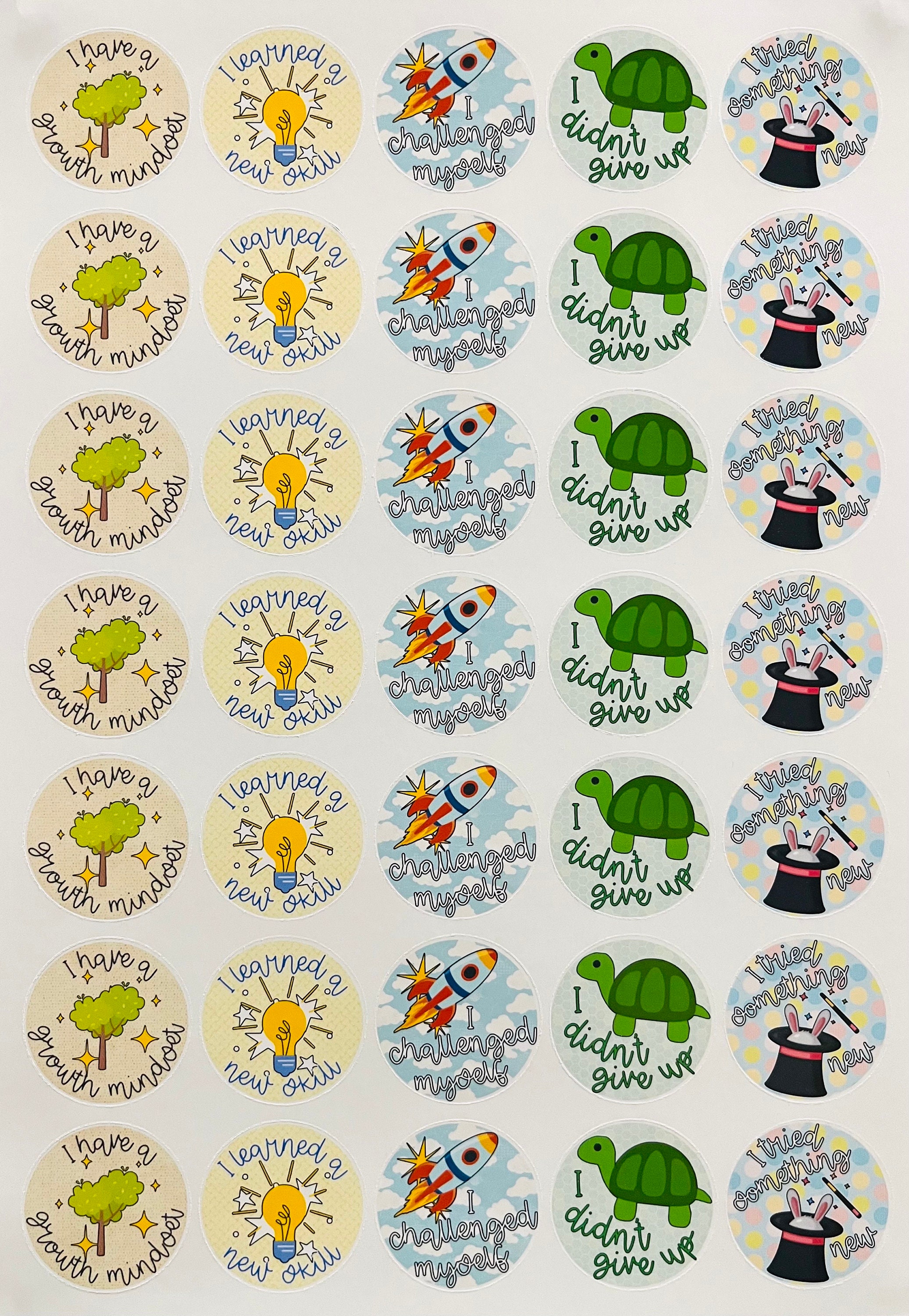 35 Growth Mindset Stickers Teacher Stickers Education - Etsy UK